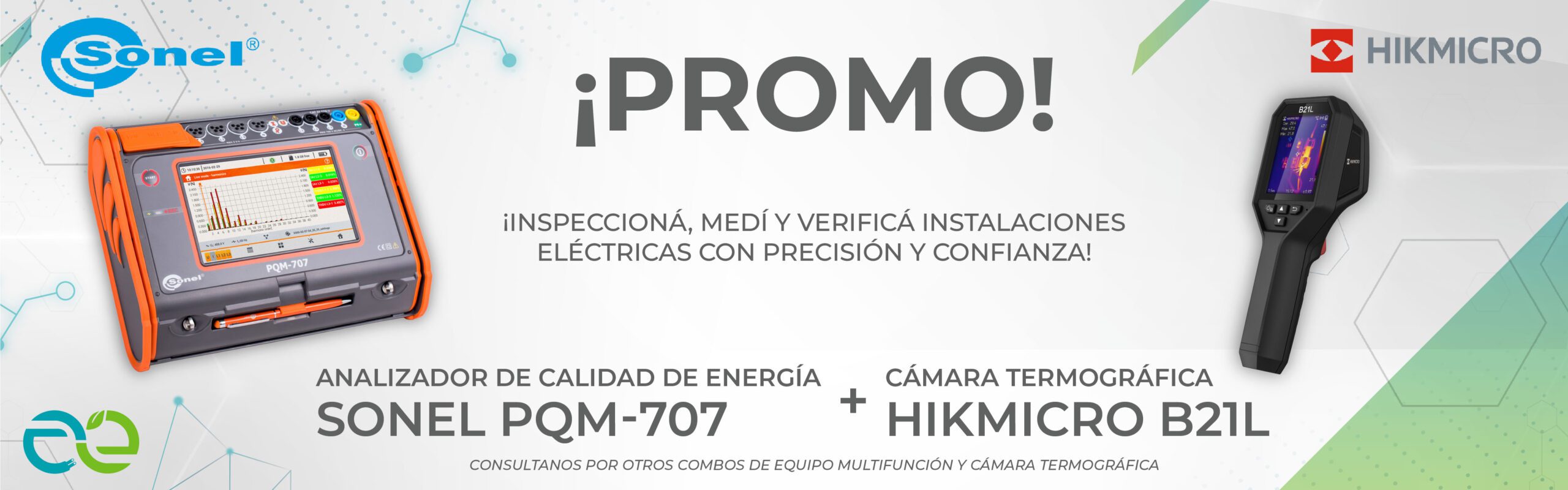PROMO: Analizador de Calidad de Energía PQM 707 y Cámara termográfica Hikmicro B21L - Espa Elec